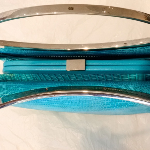 Versace | Bags | Vintage Gianni Versace Lizard Frame Handle Bag | Poshmark